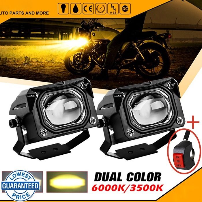 Mini driving light V7 Pro 40w high/low beam white and yellow LED ...