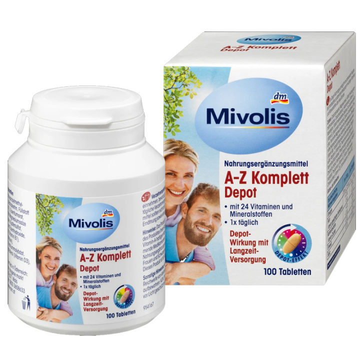German DM Mivolis adult multivitamin AZ Multivitamin C lutein B group ...