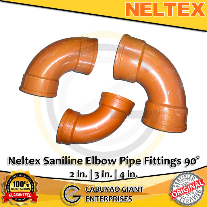 Neltex Saniline/Saniguard Elbow Pipe Fittings 90 degrees 1/4 bend (2 ...
