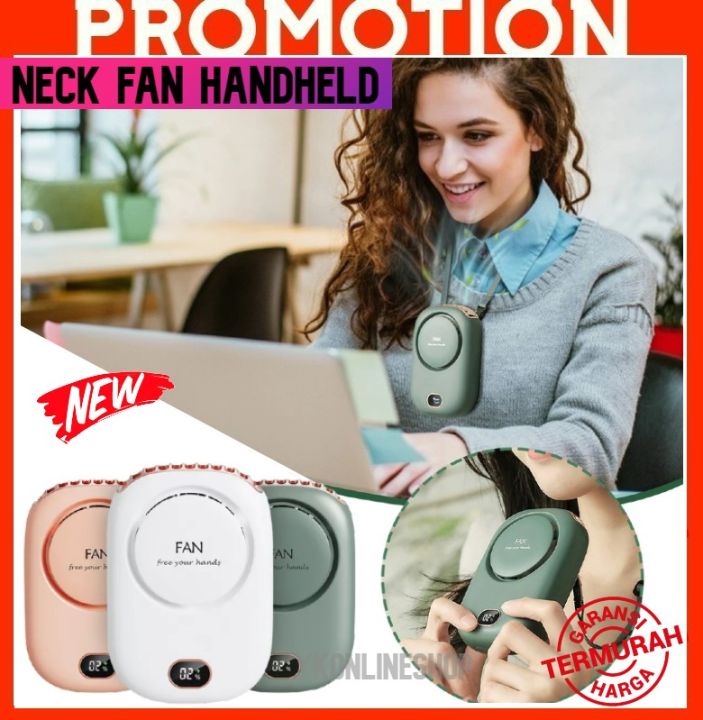 ~Ship From KL~ Mini Neck Fan Portable Hanging USB Rechargeable Mute ...
