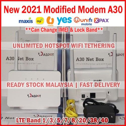 Modified Modem OEM 4G LTE CPE A30 Hotspot Unlimited WiFi Tethering | Lazada