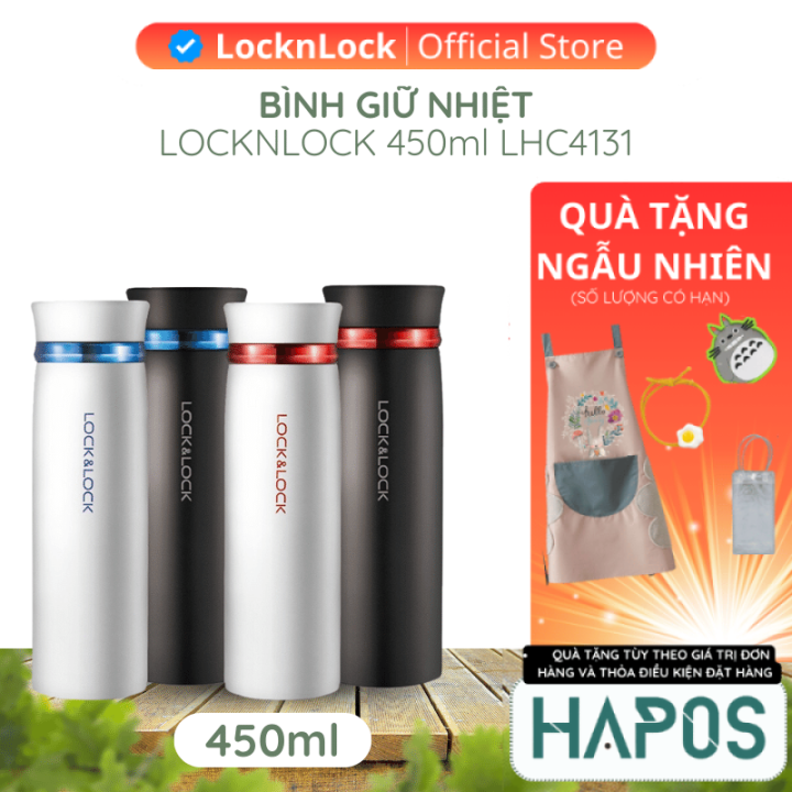 Bình giữ nhiệt LocknLock Feather Light 450ml - 4 màu trắng/đen ...