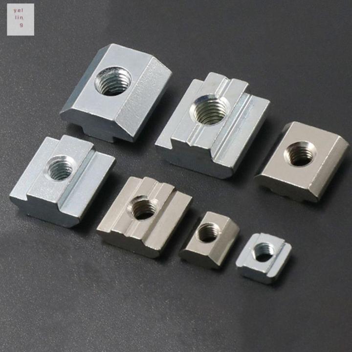YELLING M3 M4 M5 M6 T Block T-Track Sliding Square Hammer Nut Nuts For Fastener T Slot Nut ...