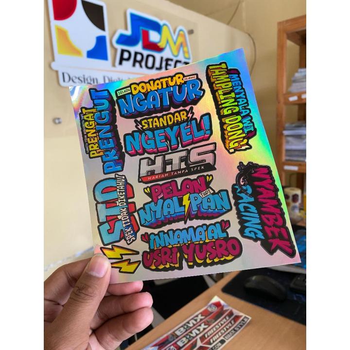 JDM PROJECT - STIKER PACK ISI 9 + 2 PETIR STD STANDAR NGEYEL PRENGAT ...