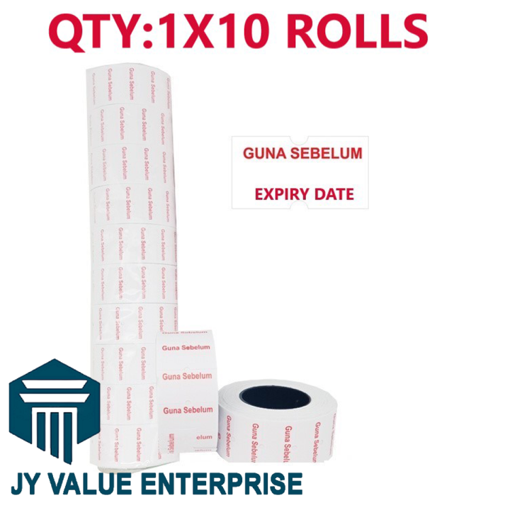 Price label sticker rolls GUNA SEBELUM EXPIRY DATE (10 Roll / Pack ...