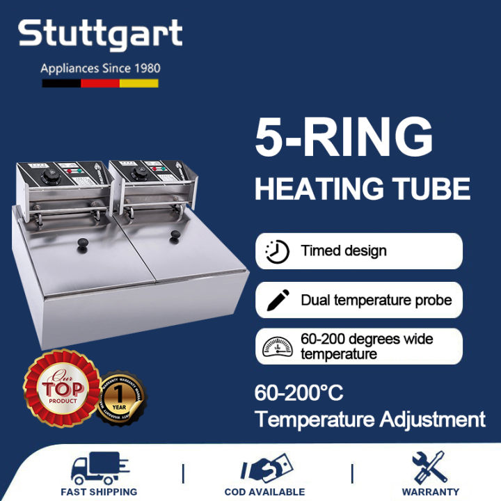 Stuttgart fryer commercial electric fryer double-cylinder large ...