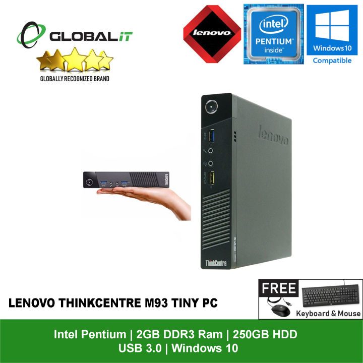 (Refurbished Desktop) Lenovo ThinkCentre M93 Tiny Desktop / Intel ...