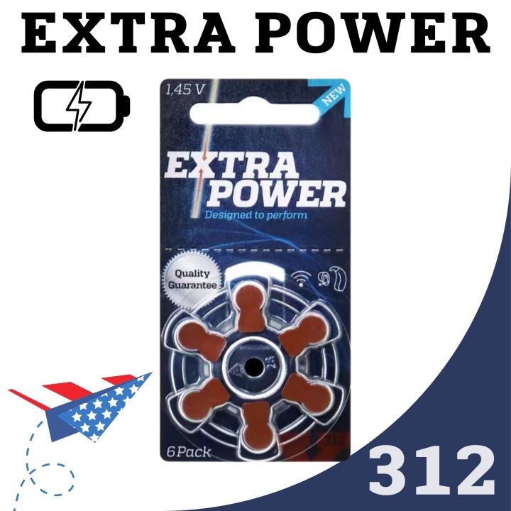 ของแท้จากอเมริกา ถ่านเครื่องช่วยฟัง เบอร์312 Extra Power A312 PR41 ถ่านหูฟัง312 ถ่าน312 ถ่านใส่ ...