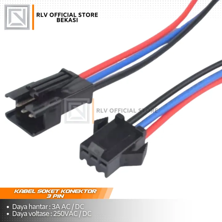 Kabel soket konektor 3 Pin Universal | Lazada Indonesia