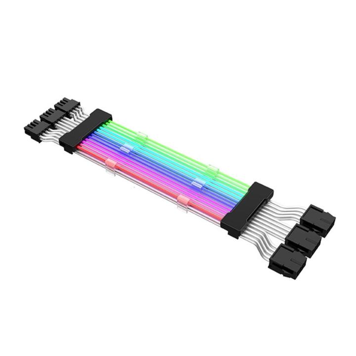 ARGB PSU Power Supply Extension Cable RGB Flow ATX 24Pin GPU Dual ...