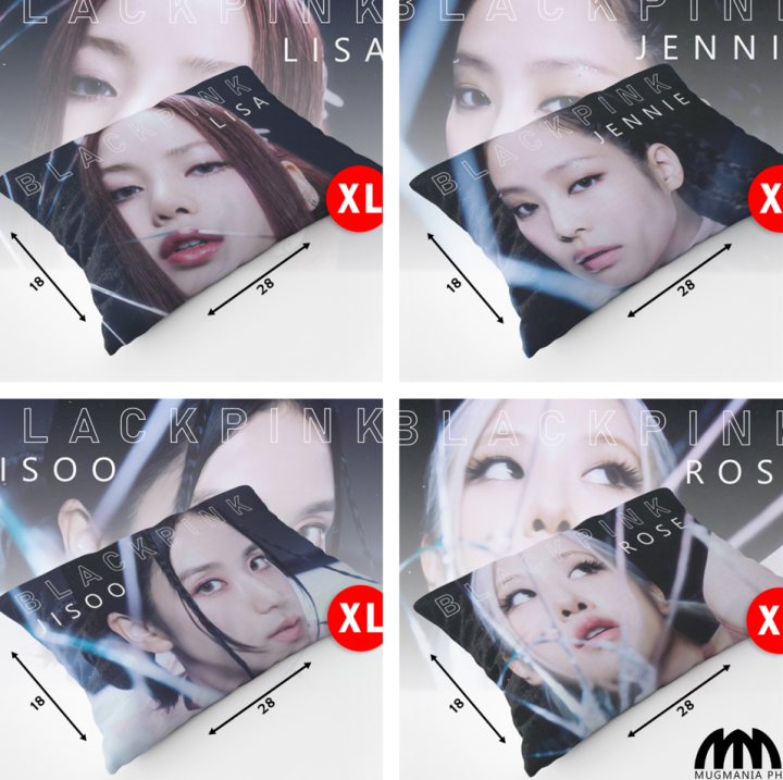 Blackpink Merch - XL Pillows - Jennie, Lisa, Jisoo, Rose Merch Pillows ...