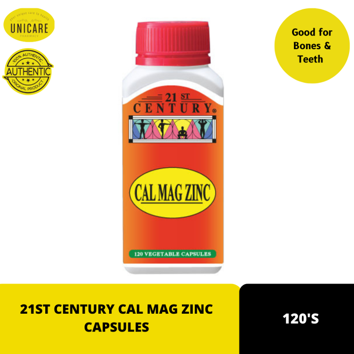 21ST CENTURY CAL MAG ZINC CAPSULES 120'S | Lazada