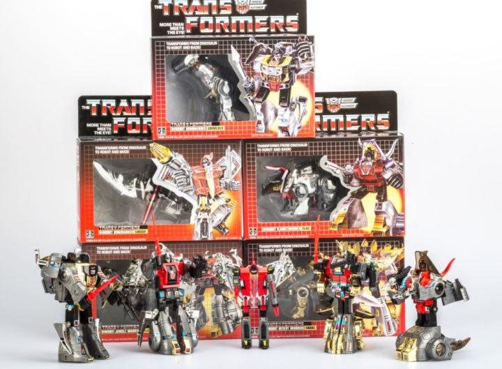 Transformers G1 Reissue Dinobots Set Swoop/Snarl/Grimlock/Slag/Sludge ...