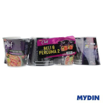 Mamee Chef Instant Noodles B6F2 - Creamy Tom Yam Flavour (72g) | Lazada