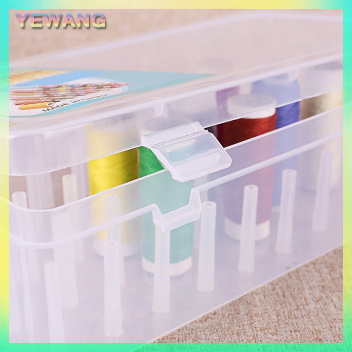 YEWANG Sewing Thread Storage Box 42 Pieces Spools Bobbin Carrying Case ...