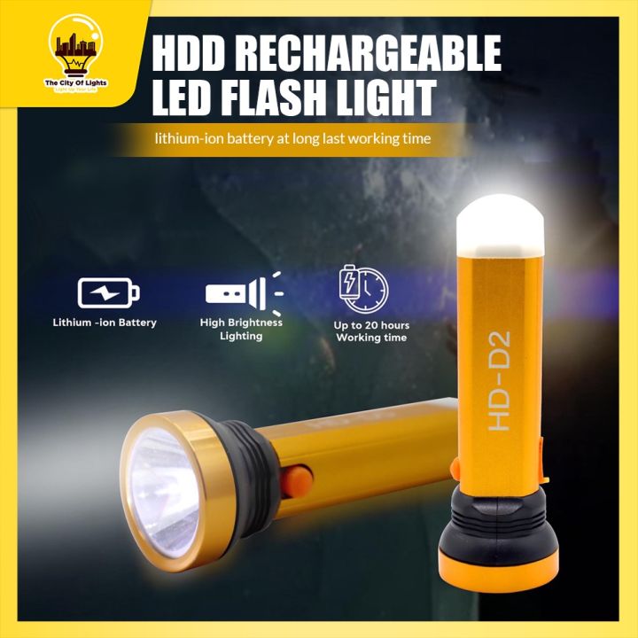 TCLS Rechargeable HDD D2/D4 LED Flashlight for Camping, Hiking and ...