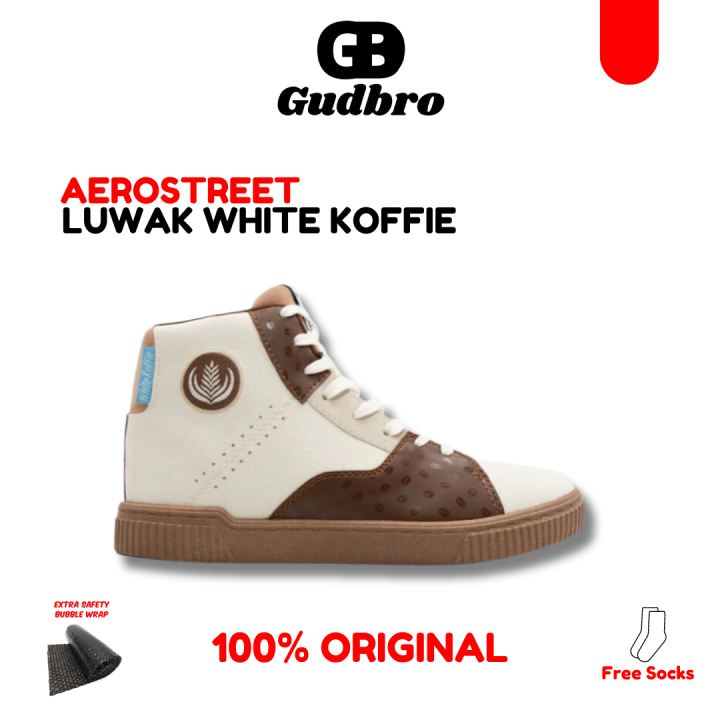 Aerostreet x Luwak White Coffie - Sepatu Sneakers Pria Wanita | Lazada ...