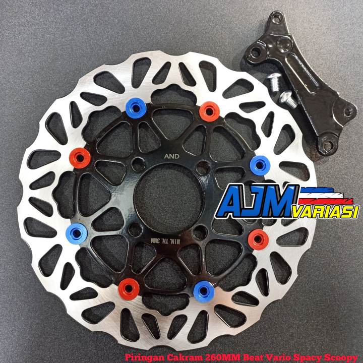 Piringan Cakram Beat/Scoopy/Vario/Beat Fi Ukuran 260mm Plus Breket ...