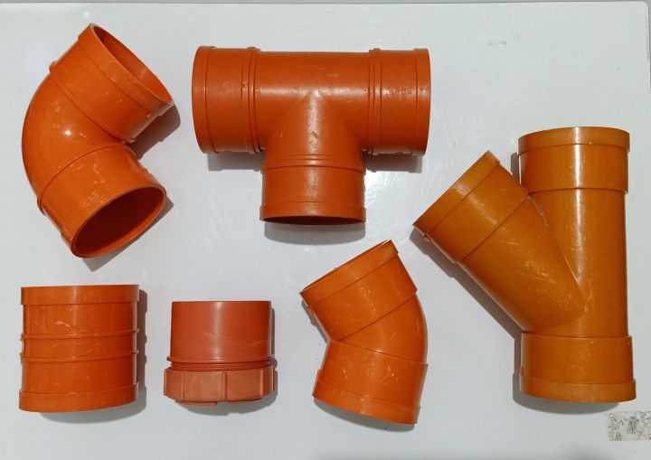 PVC Pipe Orange Fittings 3" Elbow, Tee, Coupling, Cleanout, Wye and Elbow 45deg | Lazada PH