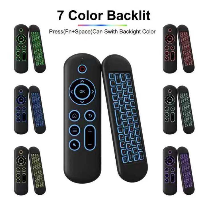 Mini Air Mouse Wireless Keyboard 2.4G BT Dual Mode Backlight Remote ...