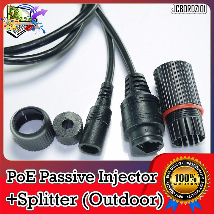 PoE Passive Injector + Splitter (Outdoor) 12V Power Over Ethernet ...