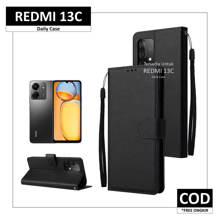 Case REDMI 13C Flip Casing Terbaru Kesing Pelindung HP Kulit Premium ...
