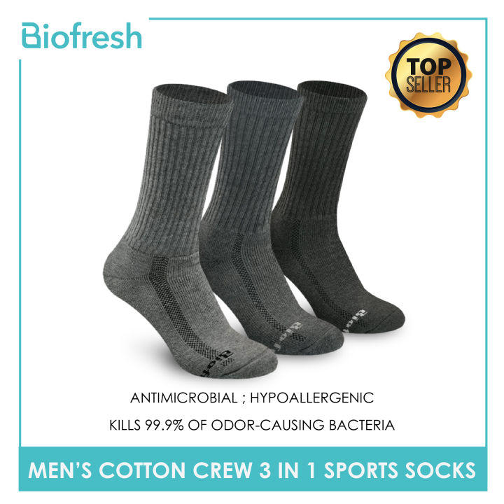 Biofresh RMSKG20 Men's Antimicrobial Thick Combat Sports Socks 3 pairs ...