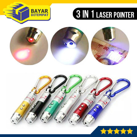 Senter Laser 3 in 1 Pointer Mini Gantungan Kunci | Lazada Indonesia