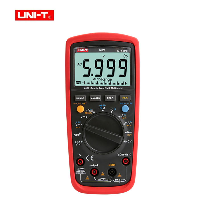 UNI-T UT139 Series Digital Multimeter Auto Range UT139E UT139C True RMS ...
