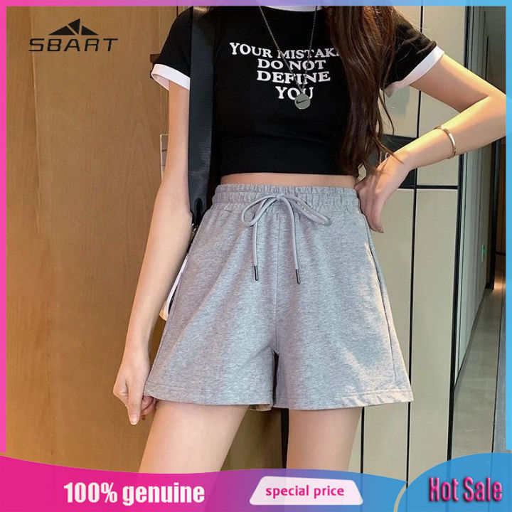 SBART กางเกงกีฬาขาสั้นเกาหลีเวอร์ชั่นใหม่,กางเกงเอวสูงเอวสูงสำหรับผู้หญิง,กางเกงขากว้างทรงหลวม ...