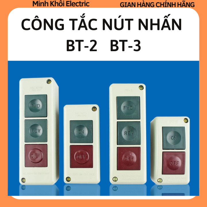 Công tắc nút nhấn BT-2, BT-3, hộp nút nhấn nhả BT2, BT3 | Lazada.vn