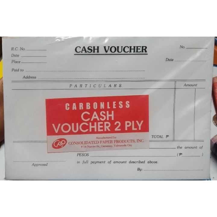 CASH Voucher 2 Ply Carbonless sold per pad and per pack | Lazada PH