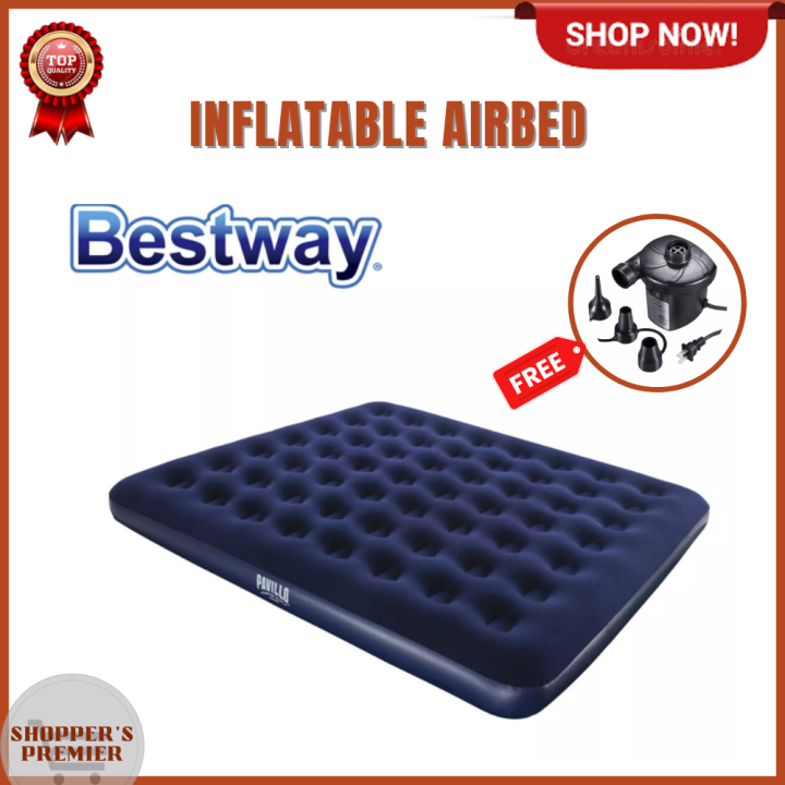 Bestway Inflatable Air Bed Camping Air Bed Single and Double Size with ...