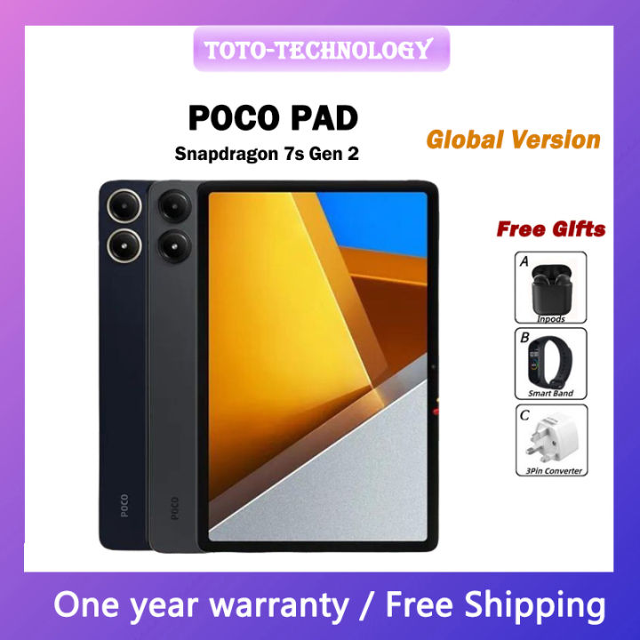 【Global Version 】POCO Pad / 12.1'' 2.5K Display Tablet Snapdragon 7s ...