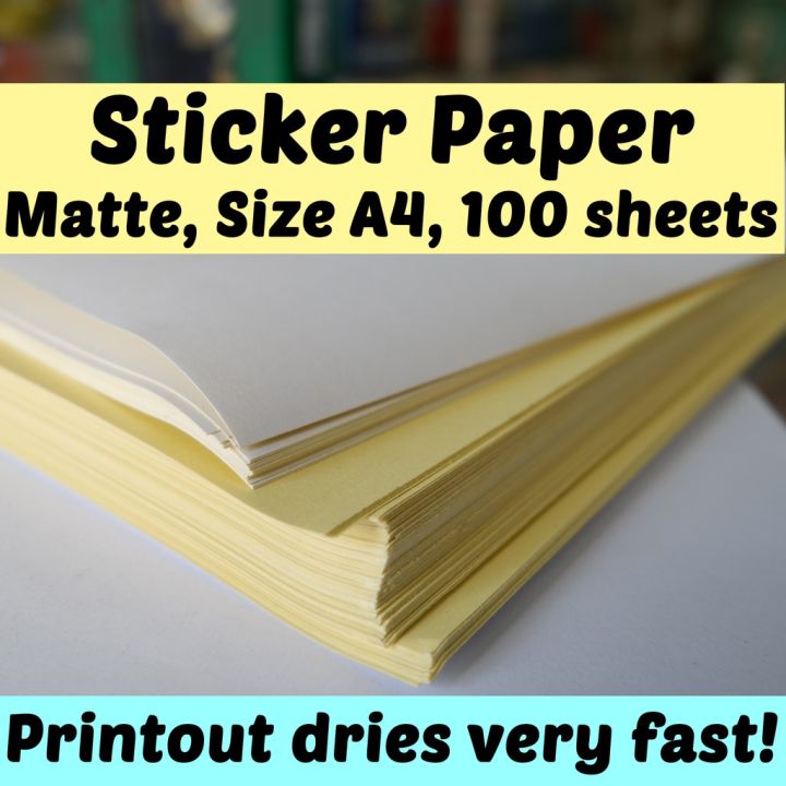 a4 self-adhesive stickers for Laser Printer Matte White Sticker Label ...