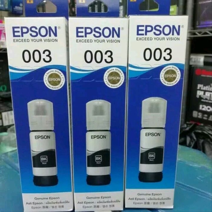 Tinta Epson 003 Black / Hitam Original L1110, L3110,L3210, L3101, L3150,L3250, L5190 | Lazada ...