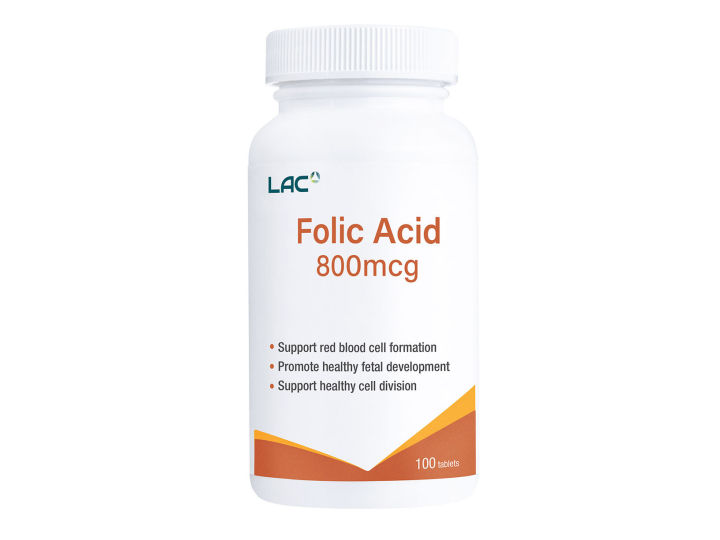 LAC Folic Acid 800mcg Tablet 100's - Folic Acid (for Pregnant and ...