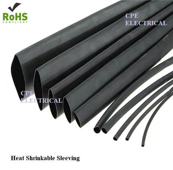 1 meter - Heat Shrink Tube/ Heat Shrinkable Sleeving 2mm ~ 30mm BLACK ...