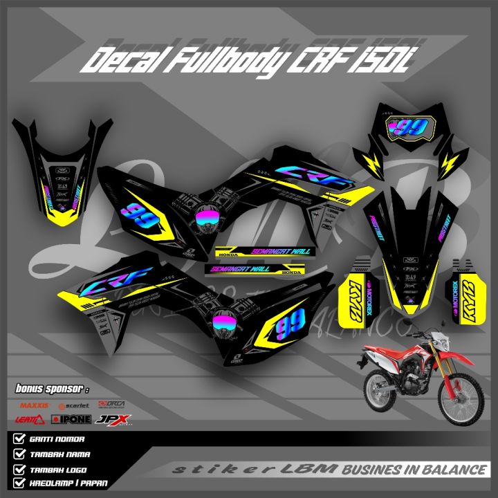 DECAL STIKER FULLBODY PREMIUM Decal CRF 150 L minimalis Fullbody-Dekal ...