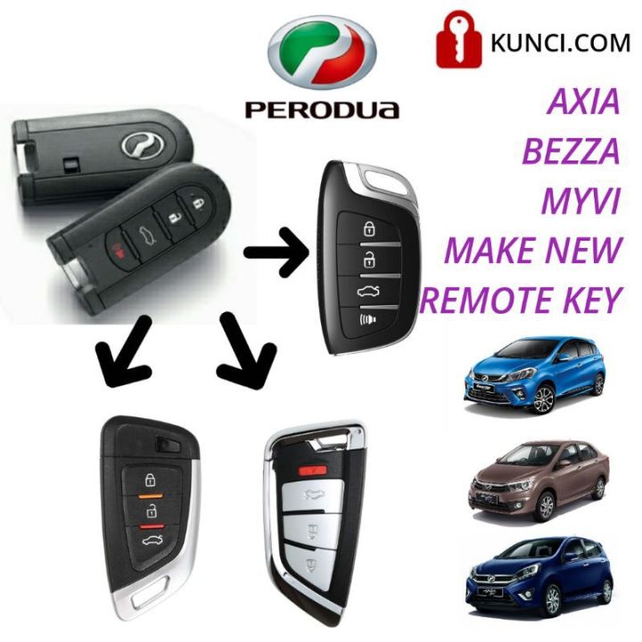 PERODUA REMOTE CONTROL KEY SMART KEY DUPLICATE myvi axia BEZZA aruz ...