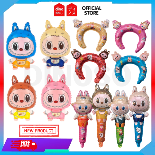 DINOSO Balon Foil Karakter Boneka Labubu Bando Labubu / Balon Foil ...