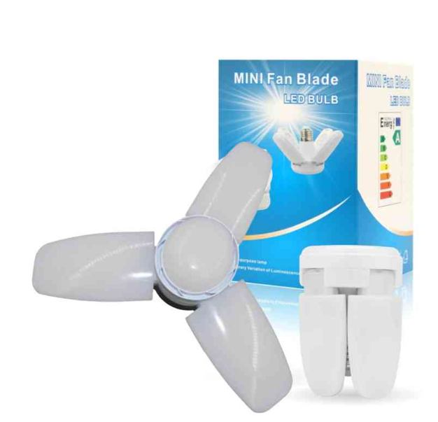 Bohlam Lampu 3 Baling MIni Fan Blade LED Bulb Hemat Energy 18 watt ...