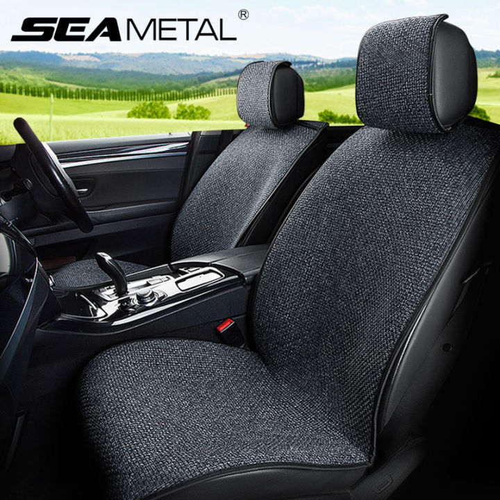 Linen Car Seat Cushion Four Seasons Universal Seat Pad Interior Auto ...