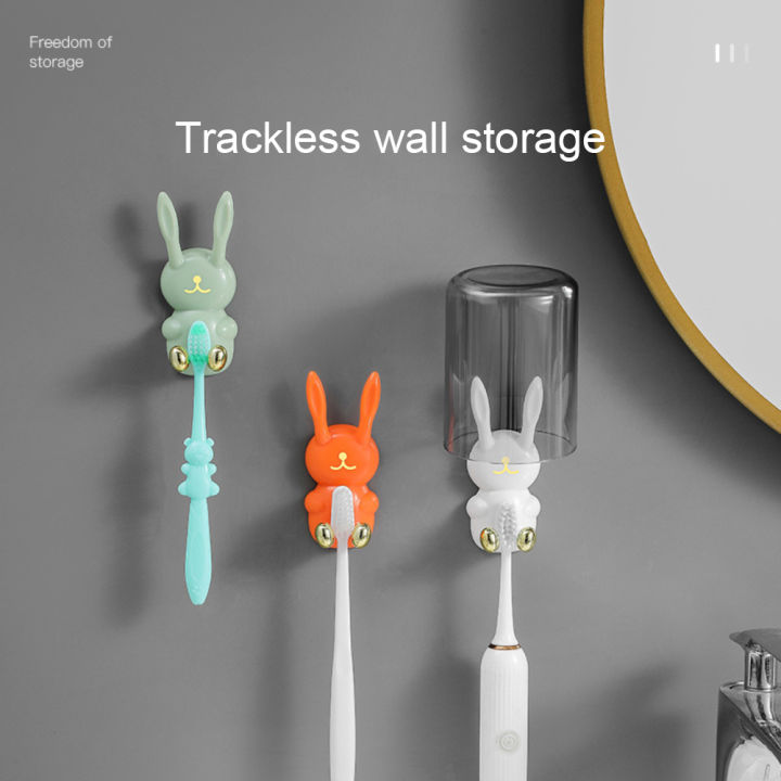 Homen Cute Rabbit Self Adhesive Wall Hook Non punching and traceless ...