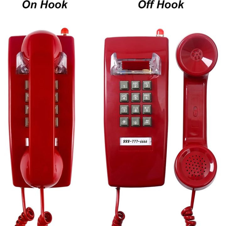 (ABZS) Classic Wall Phones for Landline with Mechanical Ringing, Single ...
