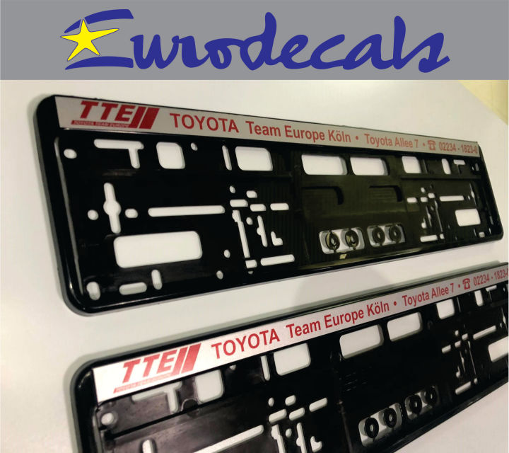 2 PCS of TTE Toyota Team Europe Koln Euro plate Frame Holder | Lazada PH
