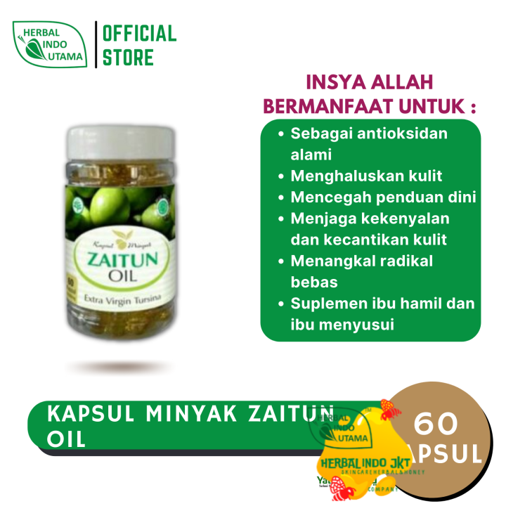 60 KAPSUL MINYAK ZAITUN OIL HIU | 100% EXTRA VIRGIN OIL TURSINA ...