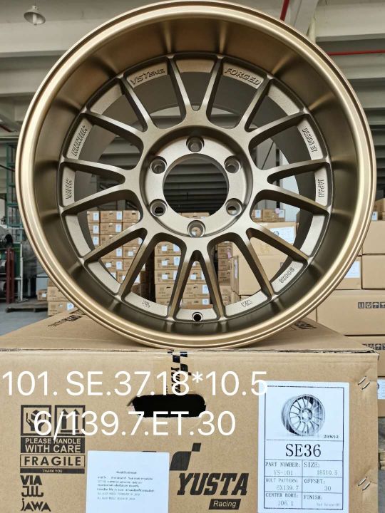 ล้อแม็กใหม่ - ขายแยก/วง SE37 งานYUSTA ขอบ18 กว้าง 10.5 x 6รู /139.7 ...
