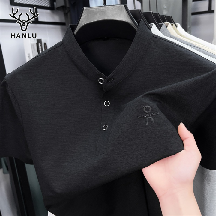 Hanlu 2025เสื้อโปโลแขนสั้นเสื้อถักแบบลำลองผู้ชาย,เสื้อทรงหลวมแฟชั่น ...