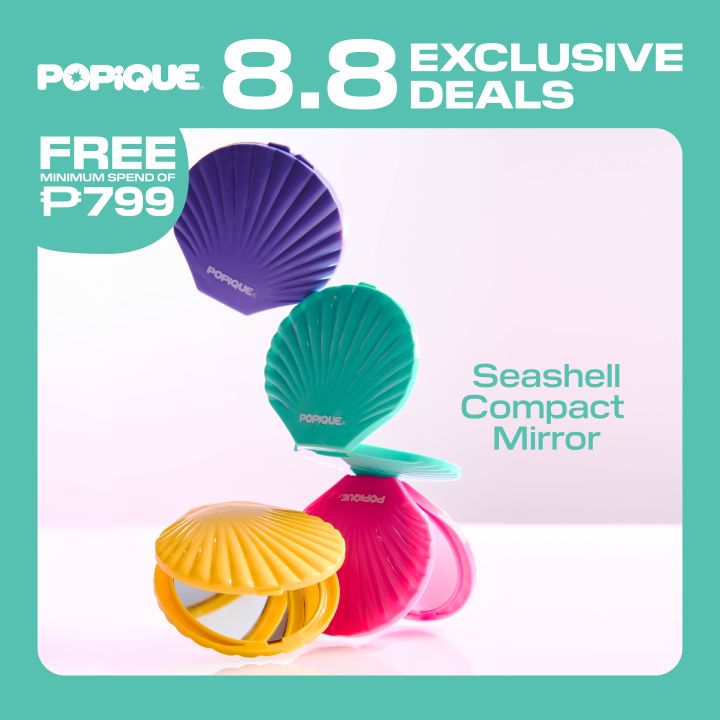 Popique Clam Shell Compact Mirror | Lazada PH
